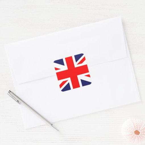 Union Jack Square Sticker | Zazzle
