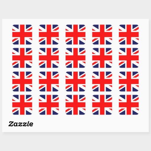 Union Jack Square Sticker | Zazzle
