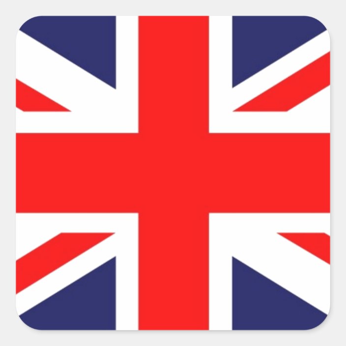 Union Jack Square Sticker | Zazzle.com