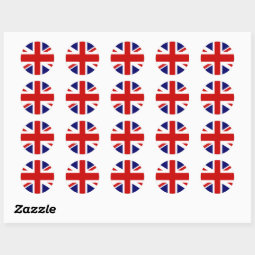 Union jack stickers | round | Zazzle