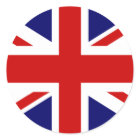 Union jack stickers | round | Zazzle