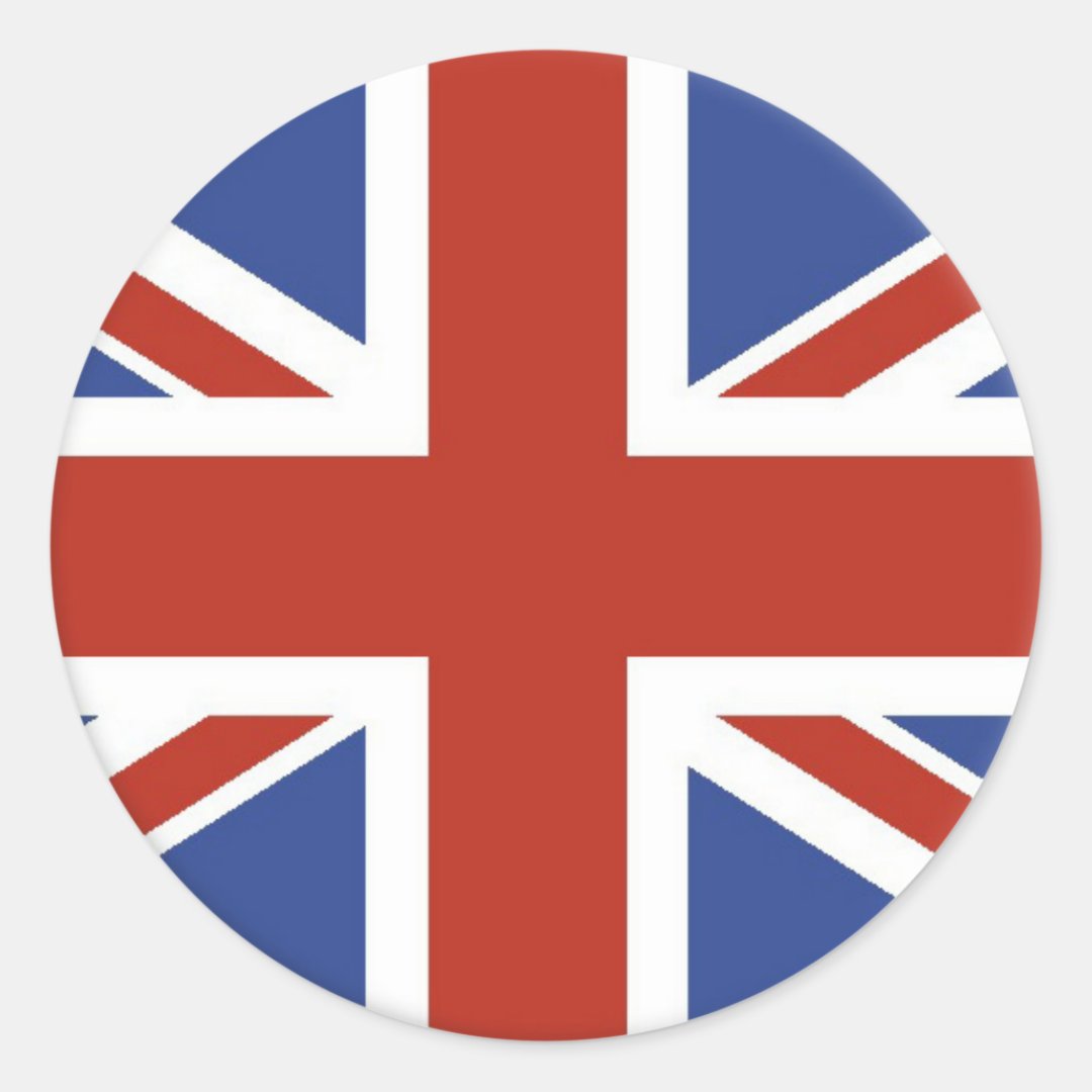 Union Jack UK Flag Circle Designs. Classic Round Sticker | Zazzle