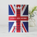 Union Jack UK Flag Unisex Birthday Party Invitation | Zazzle
