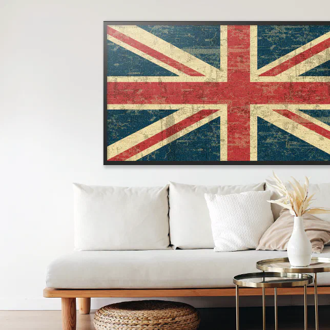 Union Jack Vintage Distressed Poster | Zazzle