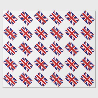 Union jack wrapping paper with British flag | Zazzle