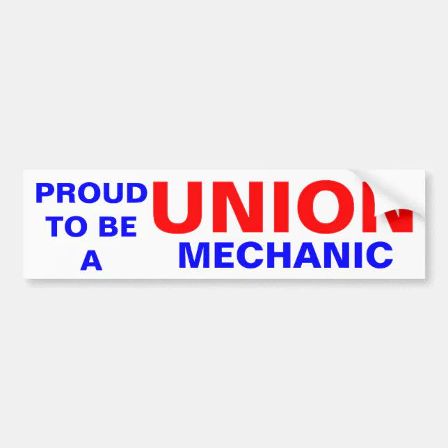 UNION MECHANIC BUMPER STICKER | Zazzle
