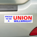 UNION MILLWRIGHT BUMPER STICKER | Zazzle