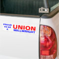 UNION MILLWRIGHT BUMPER STICKER | Zazzle