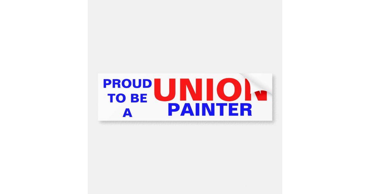 UNION PAINTER BUMPER STICKER | Zazzle