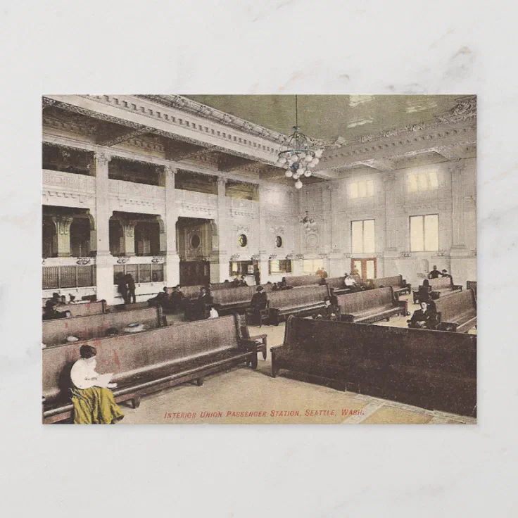Union Passenger Station, Seattle, Circa 1912 Postcard | Zazzle