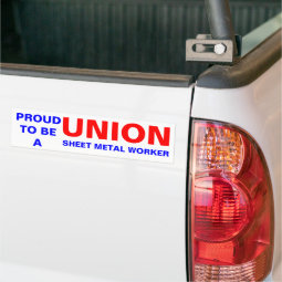 UNION SHEET METAL WORKER BUMPER STICKER | Zazzle