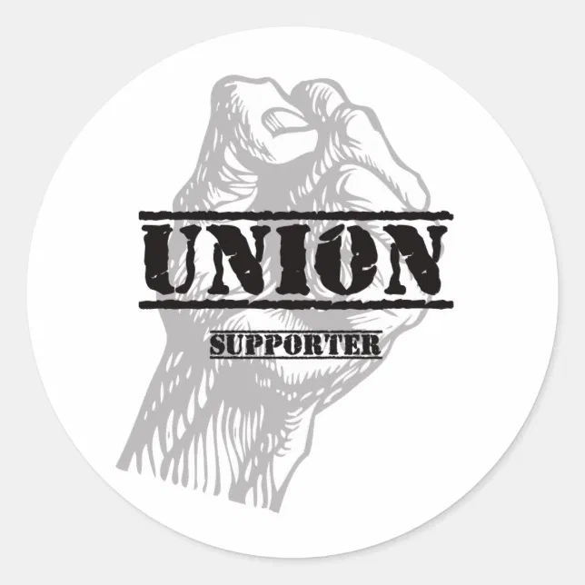 Union Thug Supporter Classic Round Sticker | Zazzle