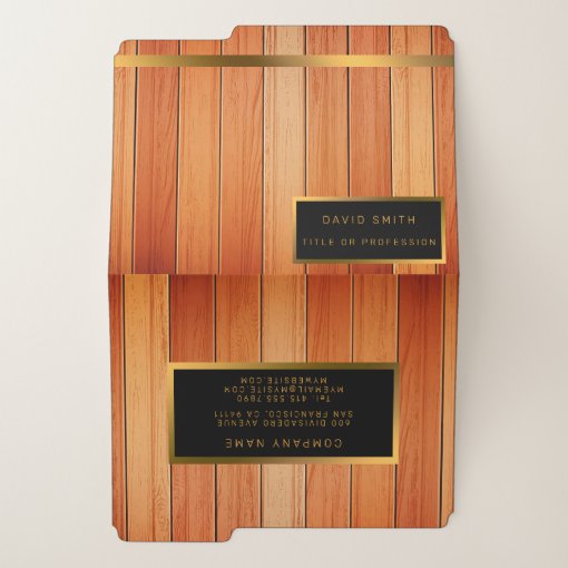 Unique 2in1 Gold Luxury Wood Business Card & File Folder | Zazzle