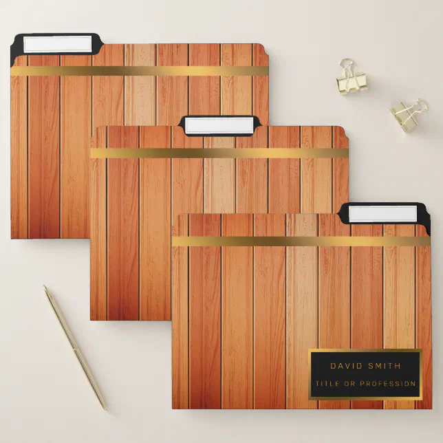 Unique 2in1 Gold Luxury Wood Business Card & File Folder | Zazzle