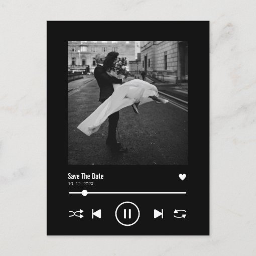 Unique Album Cover Music Song Viral Save the Date Postcard | Zazzle