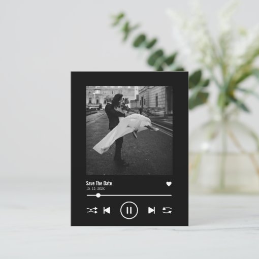 Unique Album Cover Music Song Viral Save the Date Postcard | Zazzle