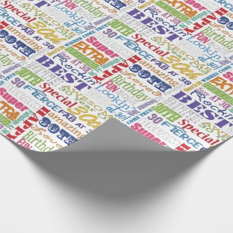 Unique And Special 30th Birthday Party Gifts Wrapping Paper | Zazzle