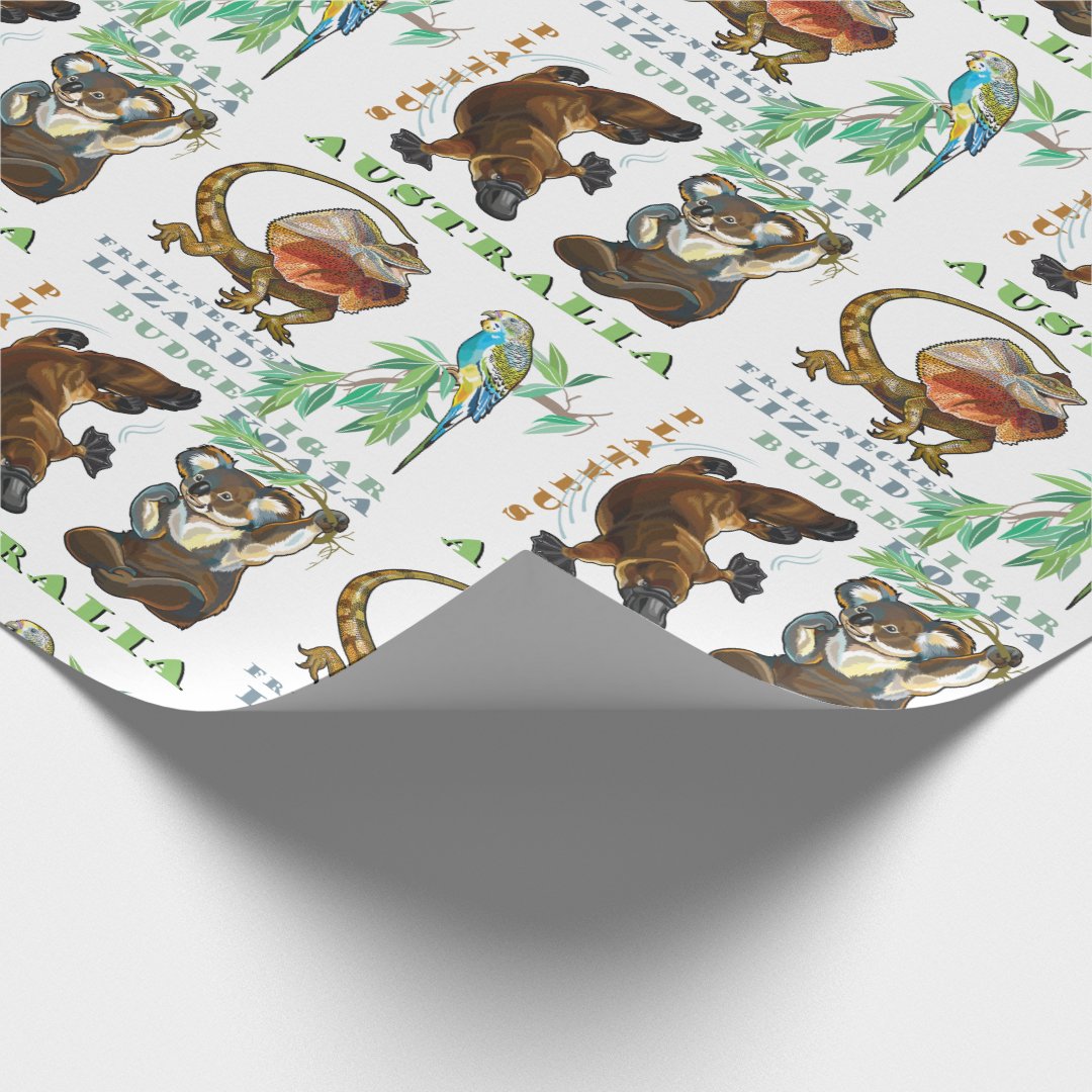 unique animals of Australia Wrapping Paper | Zazzle