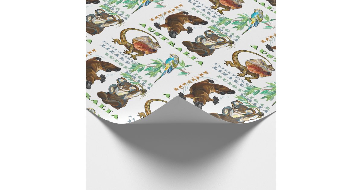 unique animals of Australia Wrapping Paper | Zazzle