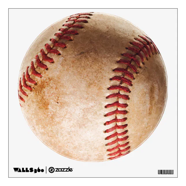 Unique Baseball Artwork Circle Wall Decal | Zazzle