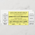Unique Birthday Invitation (Concert Ticket Styled) | Zazzle
