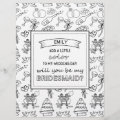 Unique Bridesmaid Proposal Card Coloring Book Page | Zazzle