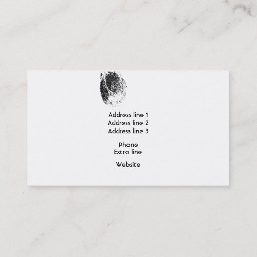 Unique business card with fingerprints | Zazzle