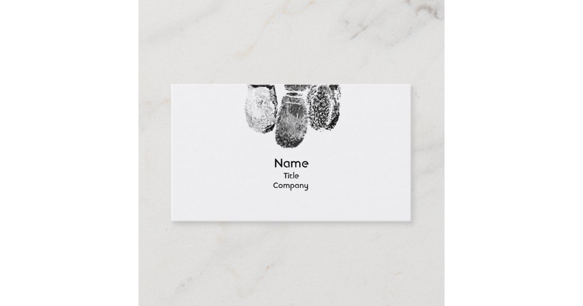 Unique business card with fingerprints | Zazzle