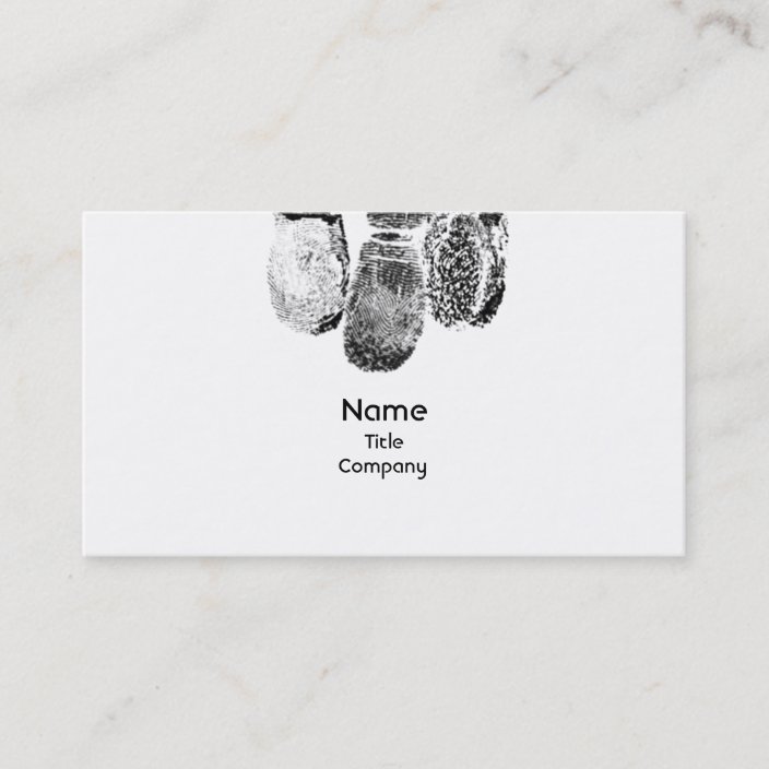 Unique business card with fingerprints | Zazzle.com