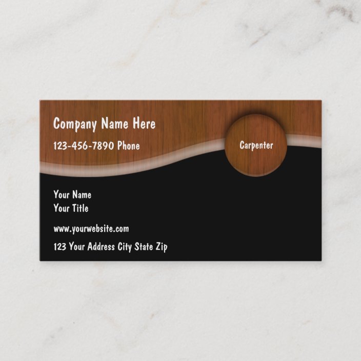 Unique Carpenter Business Cards | Zazzle.com
