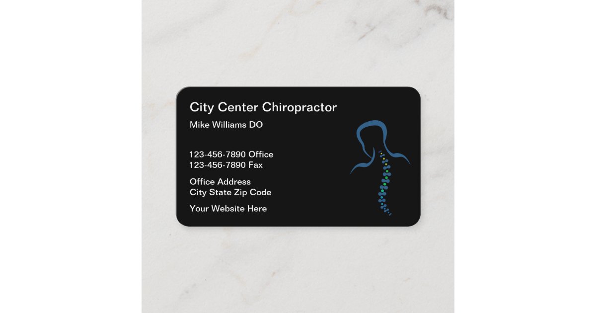Unique Chiropractor Business Cards Design Template | Zazzle