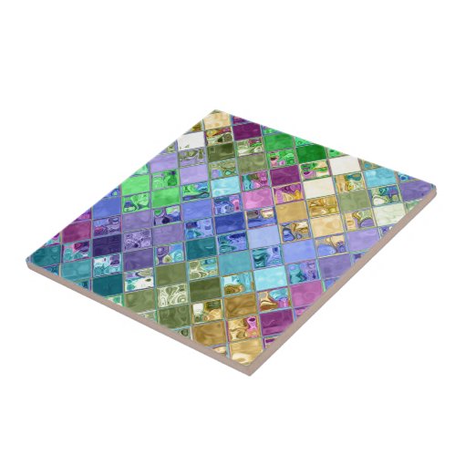 Unique Colorful Ceramic Tile | Zazzle