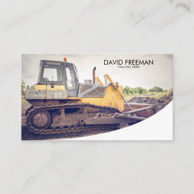 Unique Construction & Building Machine Bulldozer Business Card | Zazzle