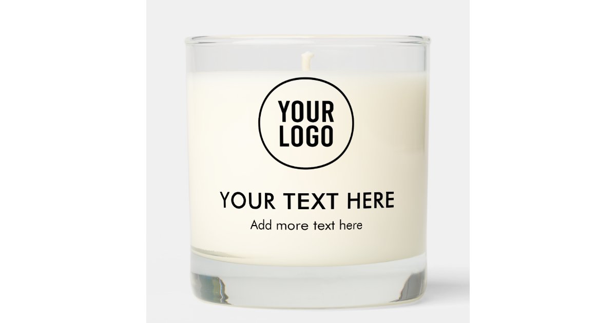 Unique Custom Logo Candle for Business & Events | Zazzle