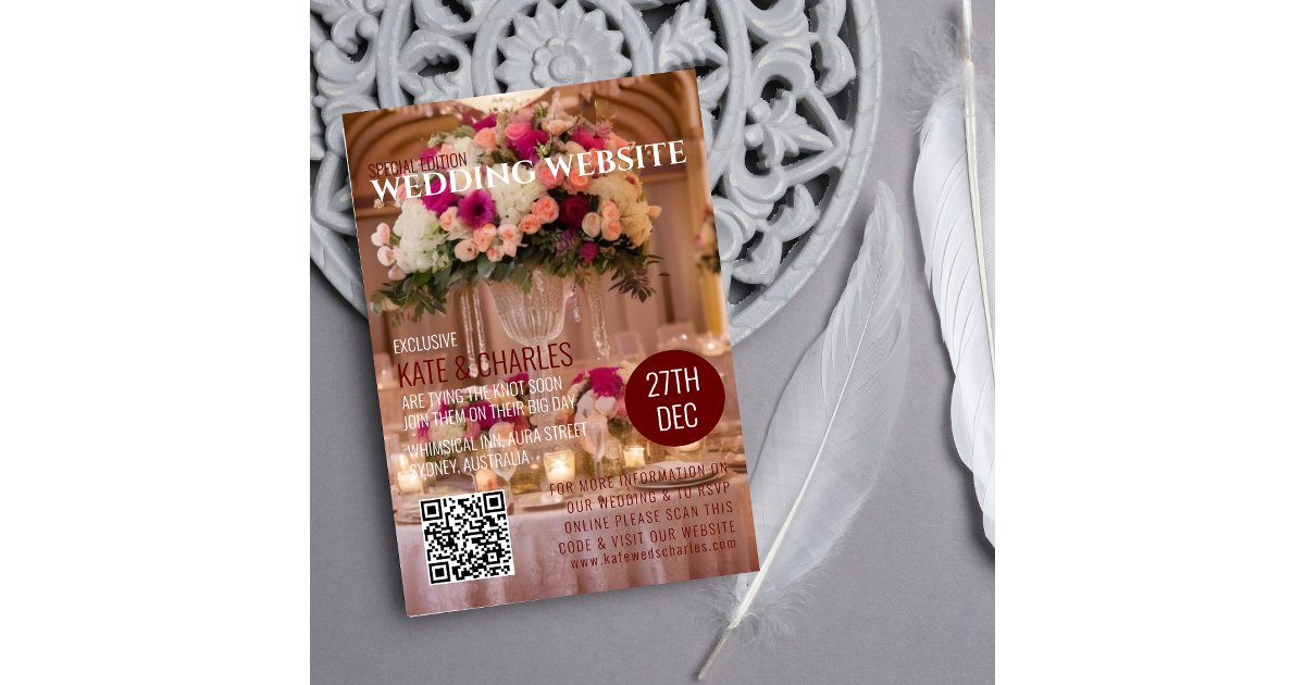 Unique Custom Magazine QR code| RSVP | Website | | Zazzle