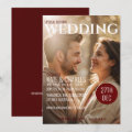 Unique Custom Magazine Style Wedding invitation | Zazzle
