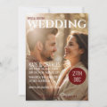 Unique Custom Magazine Style Wedding invitation | Zazzle