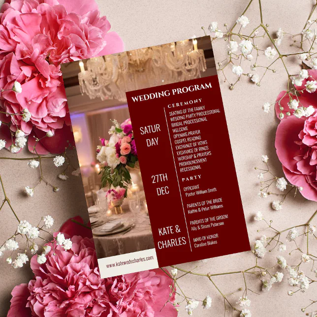 Unique Custom Magazine Style Wedding Program | Zazzle