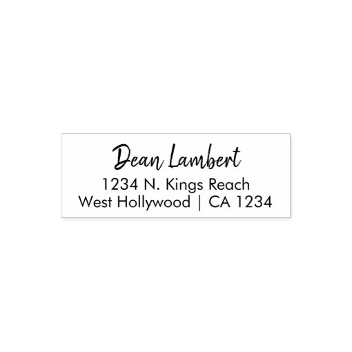 Unique Custom Signature Address Personalized Self-inking Stamp | Zazzle