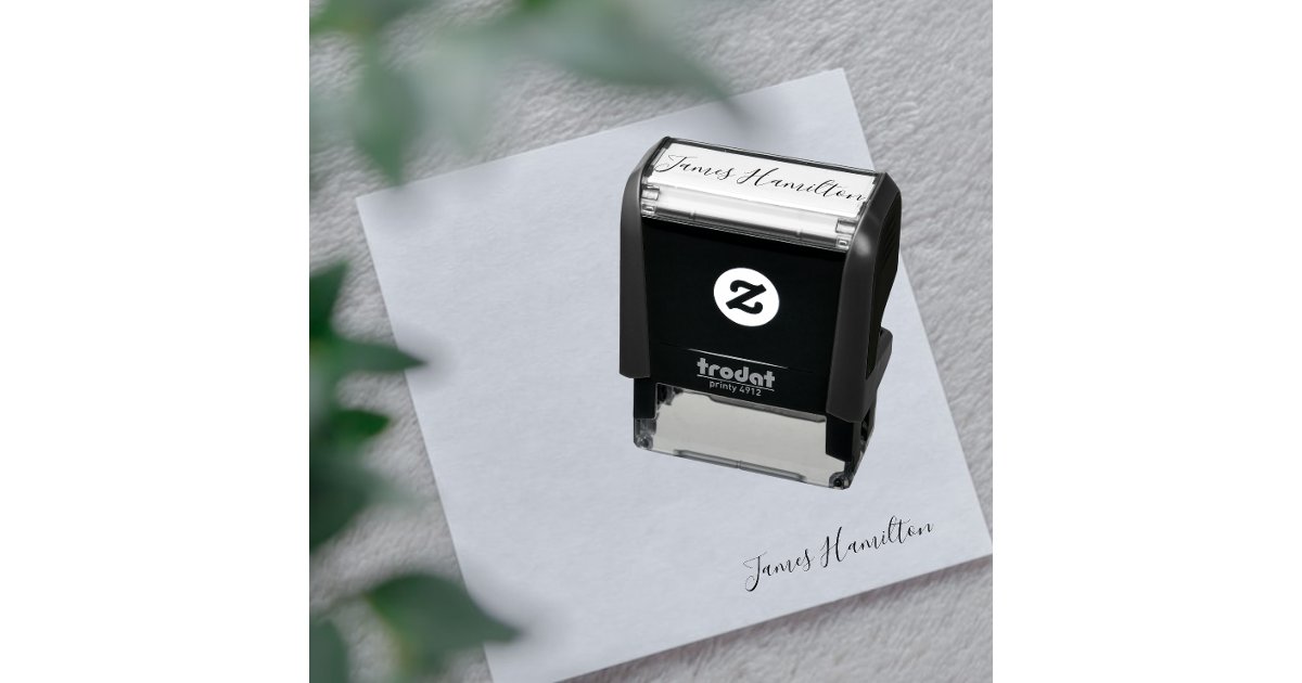 Unique Custom Signature personalized Self-inking Stamp | Zazzle