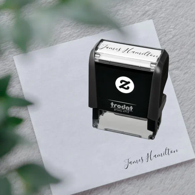 Unique Custom Signature personalized Self-inking Stamp | Zazzle