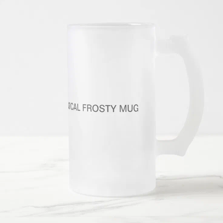Unique design frosty glass mug | Zazzle