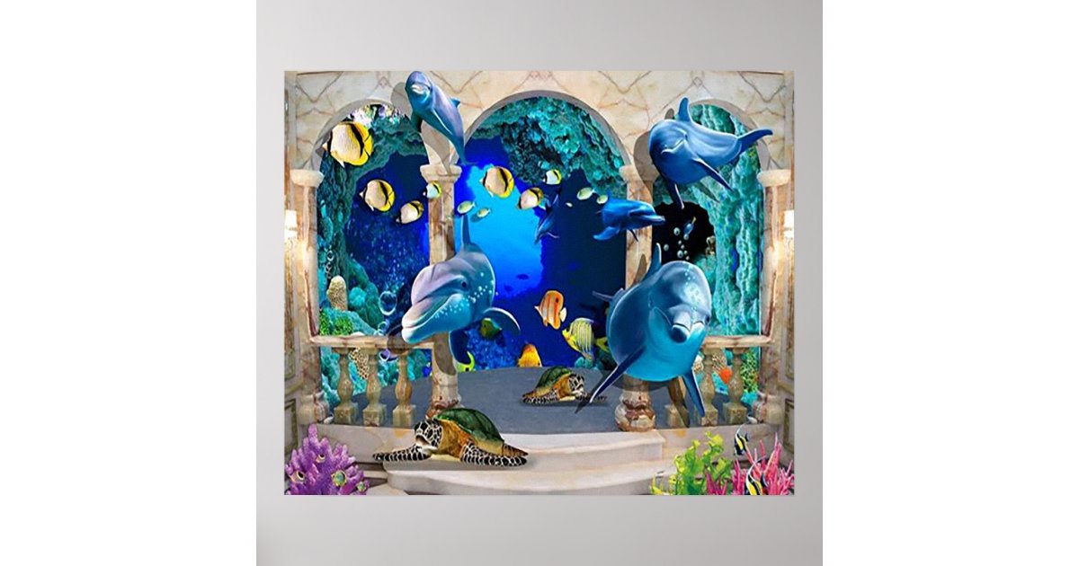 Unique design of under the sea & underwater world poster | Zazzle.com