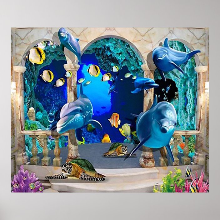 Unique design of under the sea & underwater world poster | Zazzle.com
