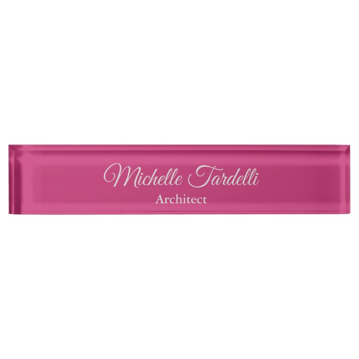 Unique Elegant Minimalist Modern Feminine Plain Desk Name Plate ...