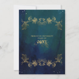 Unique Elegant Starry Night Graduation Party Invitation | Zazzle