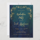 Unique Elegant Starry Night Graduation Party Invitation | Zazzle