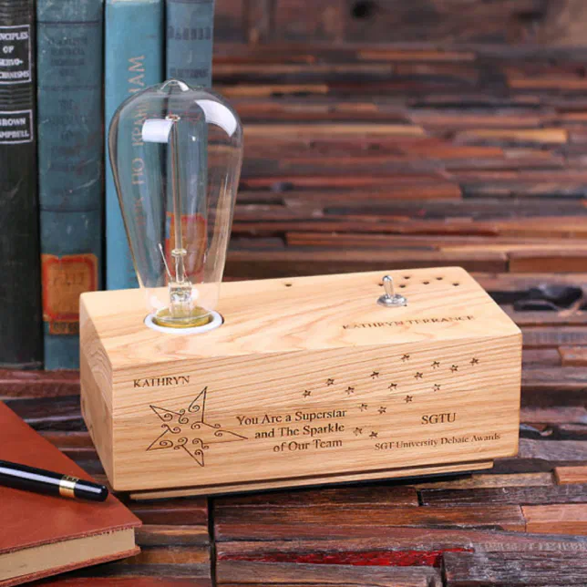 Unique Engraved Rectangle Edison Lamp Award | Zazzle