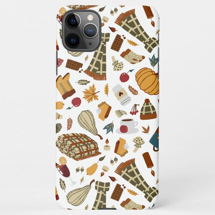Unique Fall Leaves Harvest Autumn Pumpkins iPhone Case | Zazzle