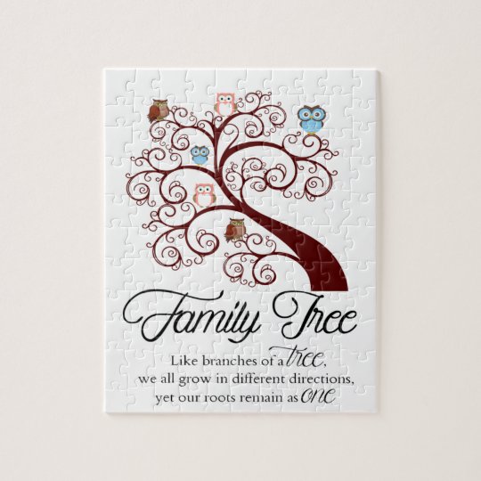 Unique Family Tree Design Jigsaw Puzzle | Zazzle.com
